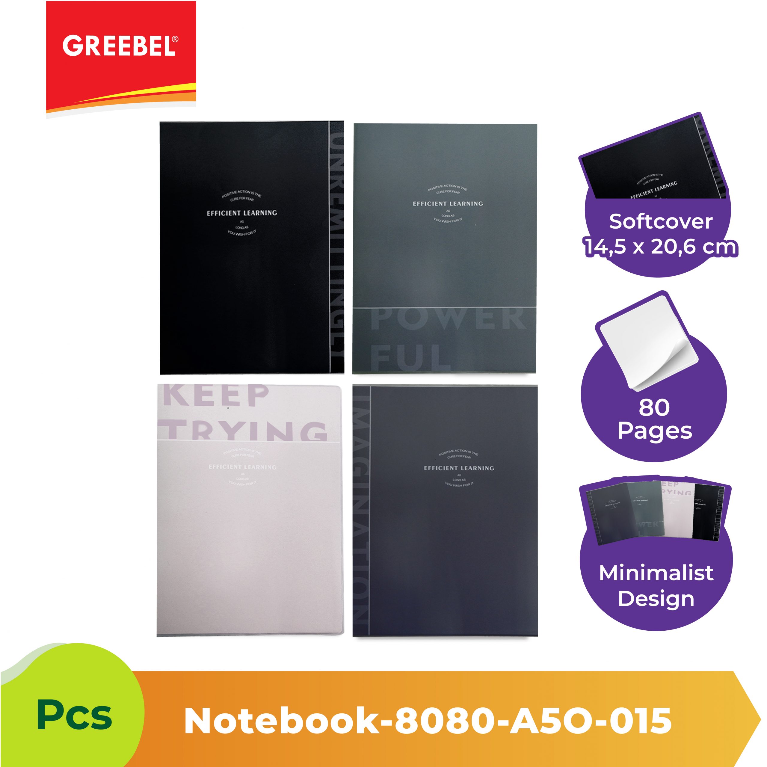 GREEBEL BOOK / BUKU TULIS / NOTE BOOK 8080 A5O 15 - GREEBEL