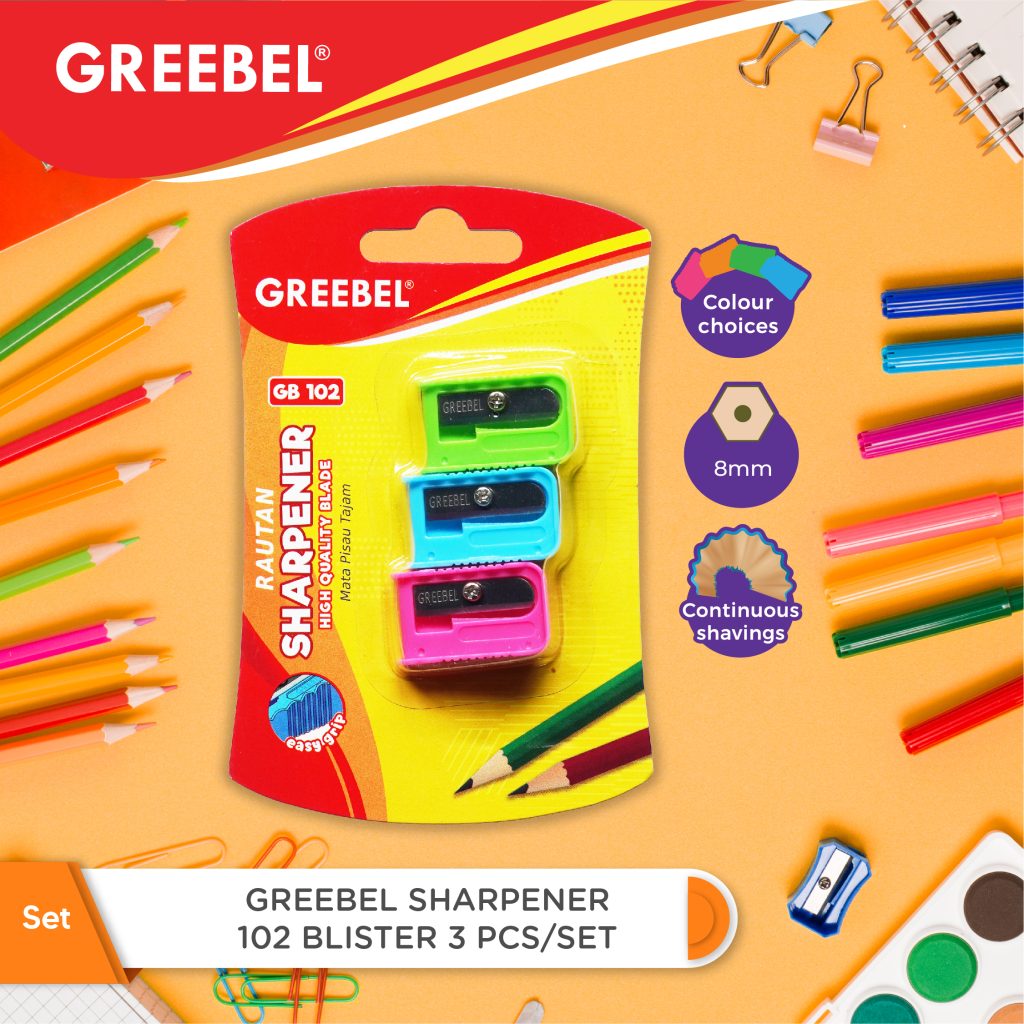 GREEBEL SHARPENER 102 BLISTER 3 PCS/SET - GREEBEL